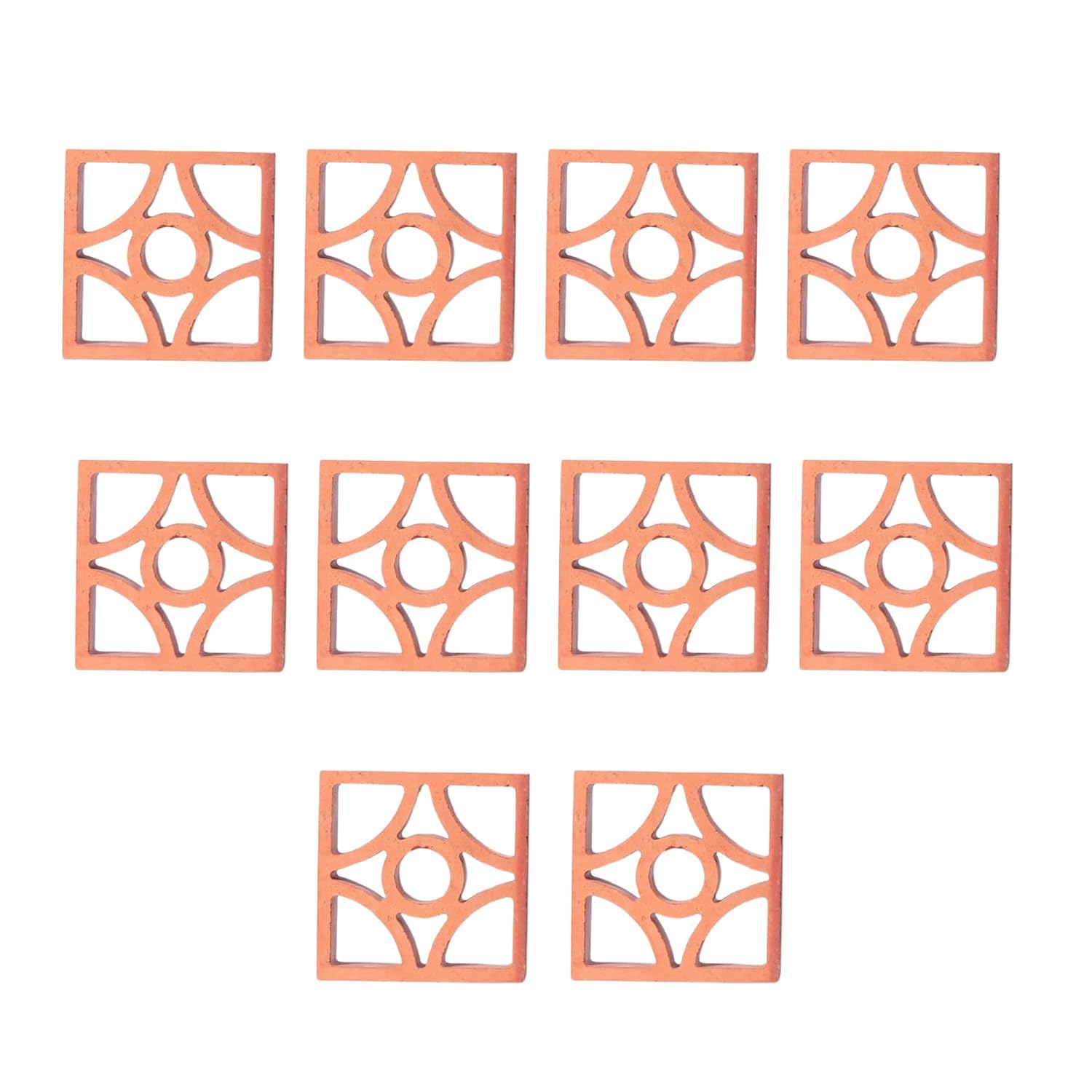 Gopal Clay CREATION'S Square Shape Jaali with Star Shape Packof50 ...