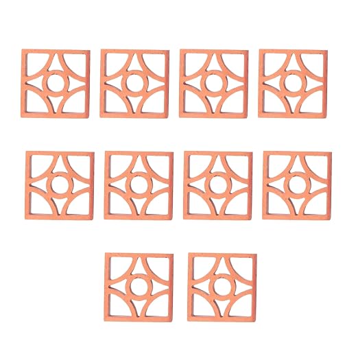 Gopal Clay CREATION'S Square Shape Jaali with Star Shape Packof50 ...