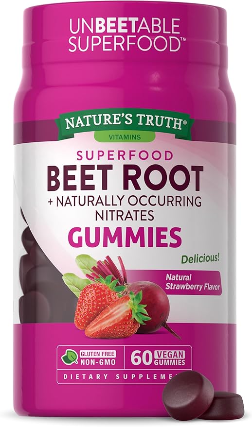 Amazon.com: Beet Root Gummies | 60 Count | Vegan, Non-GMO & Gluten Free ...