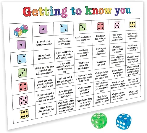 Amazon.com: Ice Breaker Dice for Gathering Party, Lets get deep Dice ...