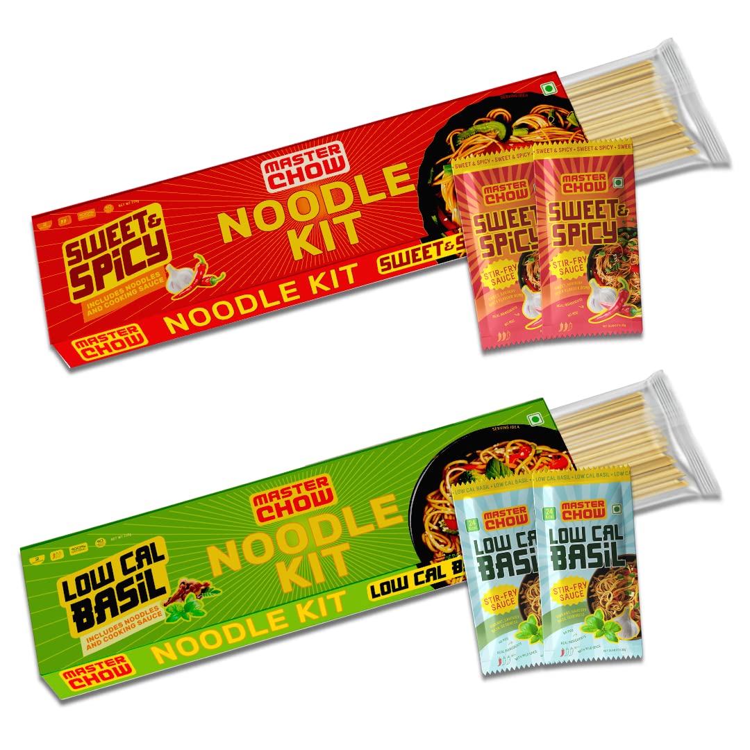 MasterChow Chefs Fav Noodle Kit | Basil Sauce with Whole Wheat Noodles ...