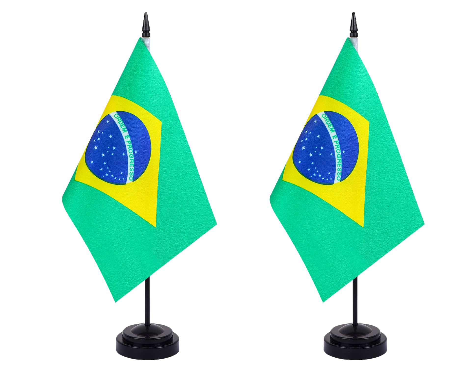 Amazon.com: WXTWK 2 Pack Brazil Flag Brazil Deluxe Desk Flag Set - Mini ...