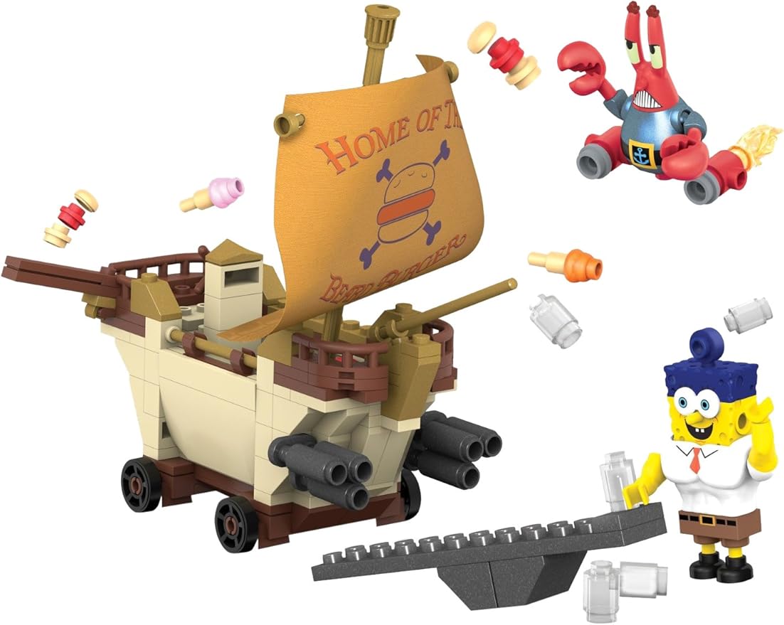 Mega Bloks SpongeBob Square Pants Burgermobile Building Set : Amazon.co ...