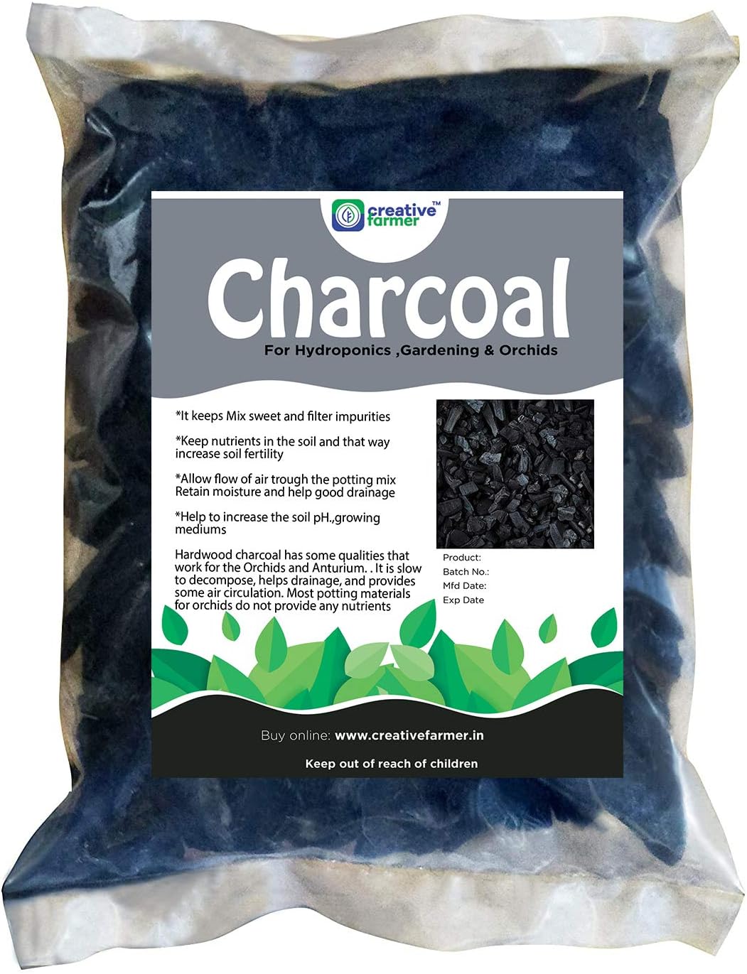 Hug A Plant | Charcoal for Plants (Home & Garden) 1Kg (1 KG) : Amazon ...