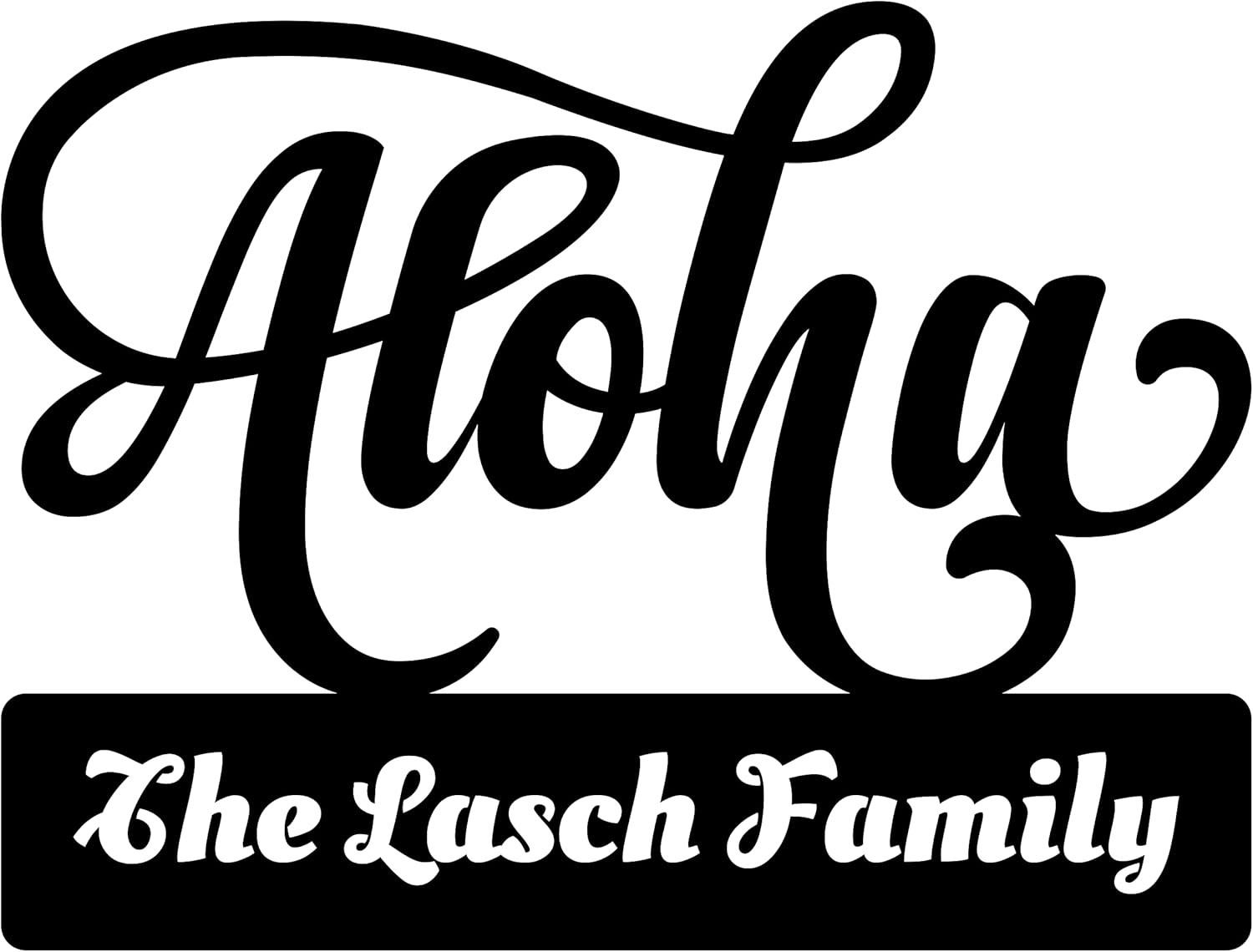 Amazon.com : Aloha Personalized Metal Wall Art with Last Name ...