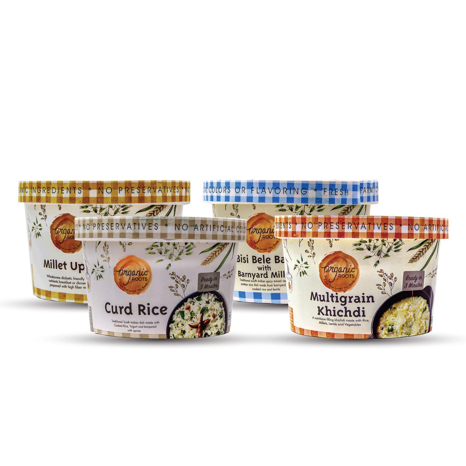 Buy Roots Multigrain Khichdi Curd Rice Bissi Belle Bath Millets Upma ...