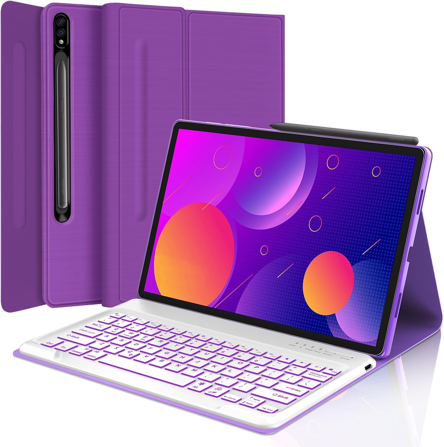 Amazon.com: Keyboard Case for Samsung Galaxy Tab S7 FE 2021/S8 Plus ...