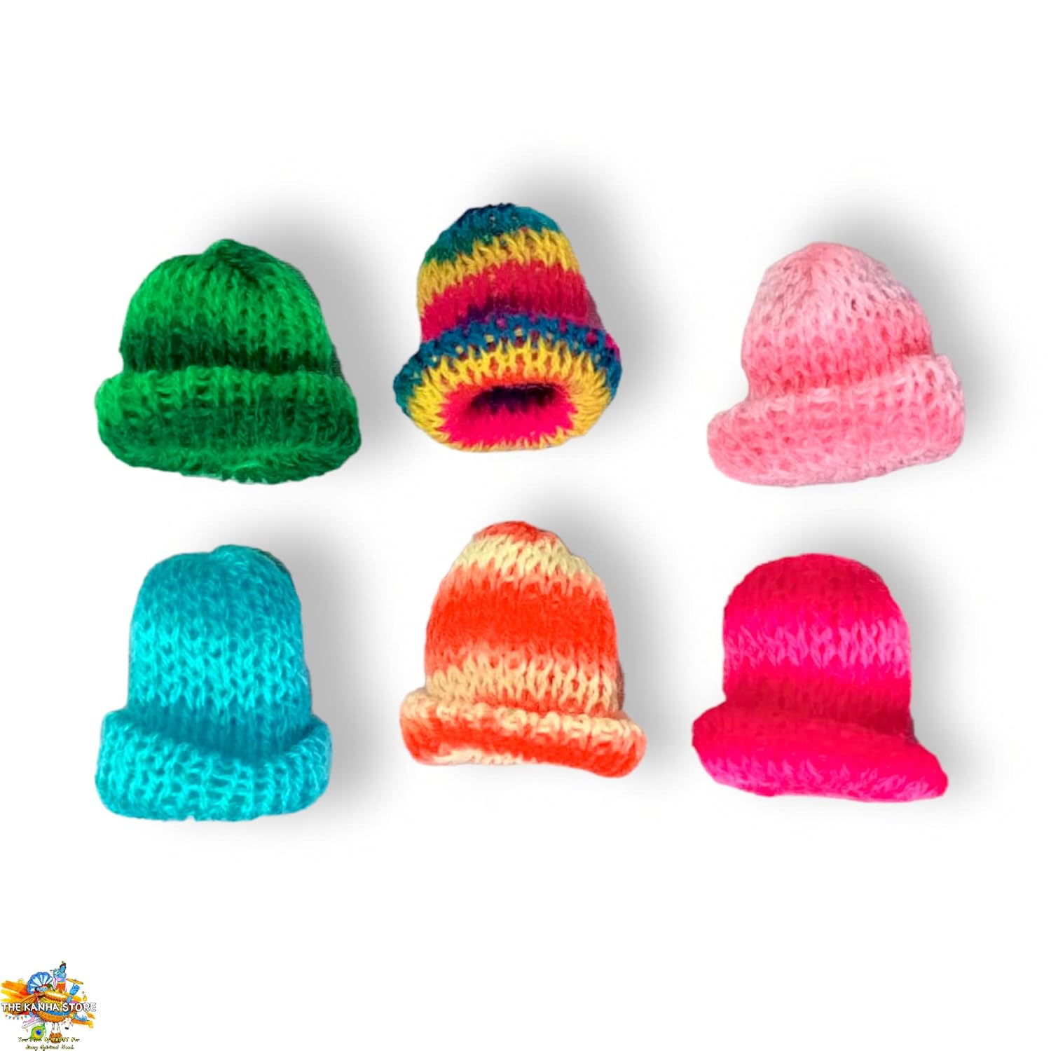 Brij Sugandha Woolen Cap Set of 6 – Laddu Gopal Topi for Winter 0 to 6 ...