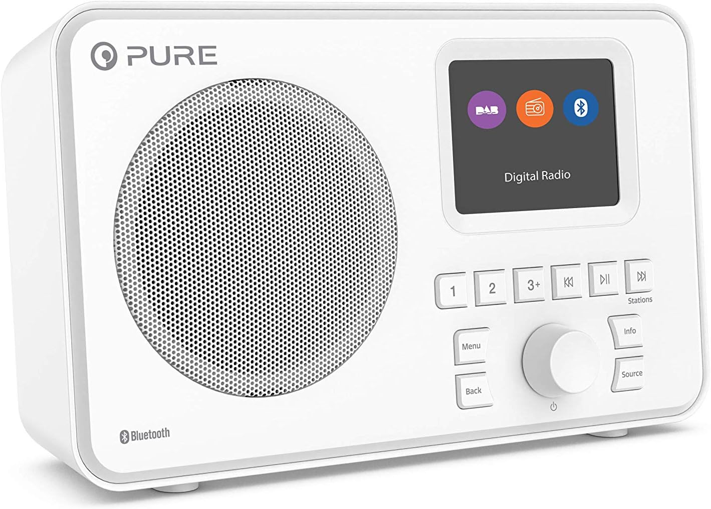 Pure ELAN-ONE FM/DAB+ Radio with Bluetooth - White : Amazon.co.uk: PC ...