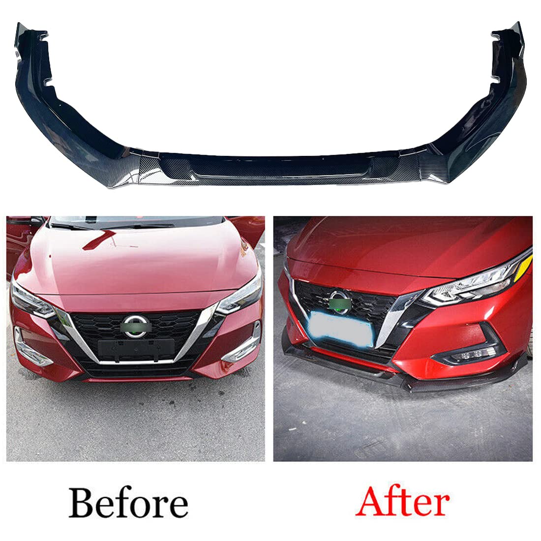 Nissan Sentra Spoiler Front Bumper Lip For 2020-2022 Nissan Sentra ...