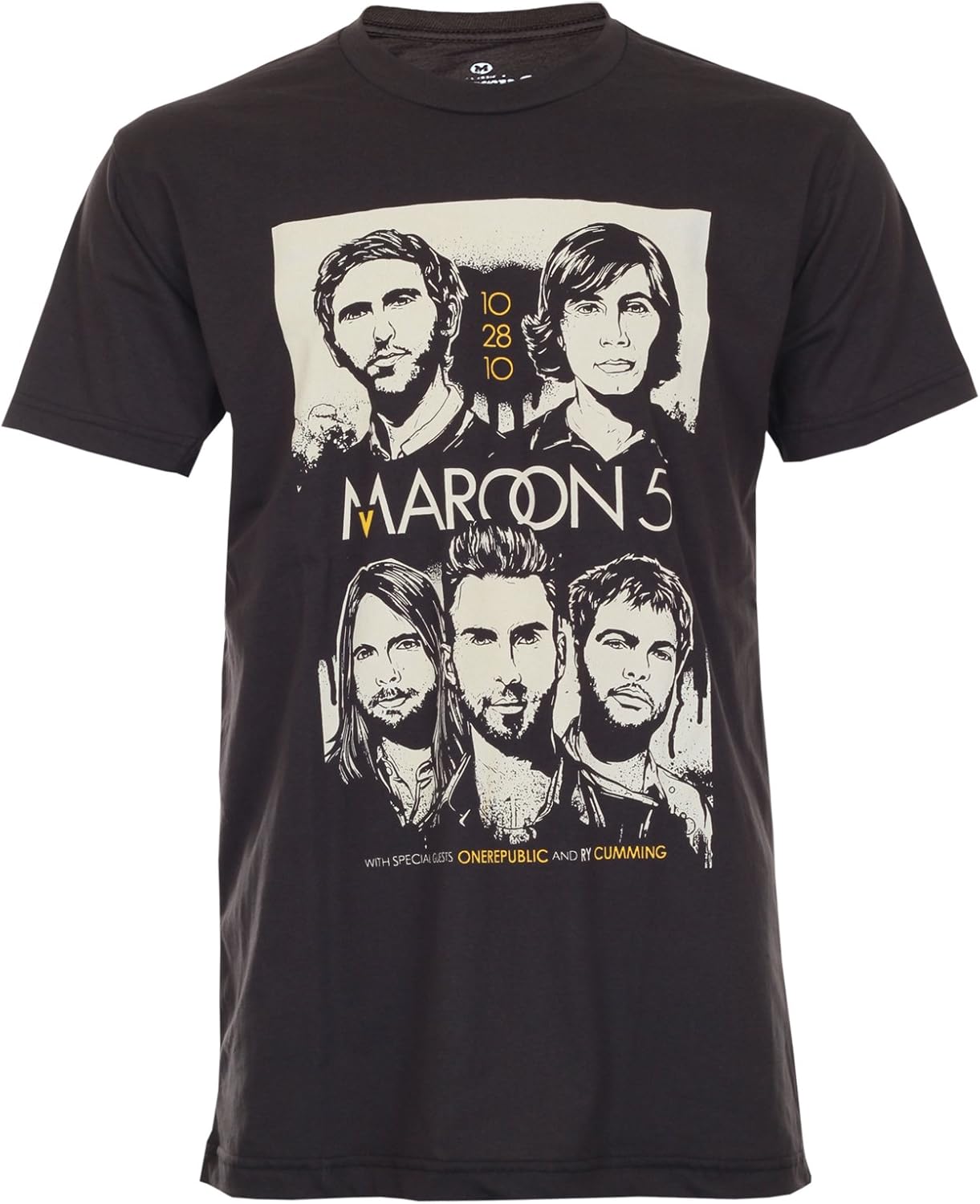 Amazon.com: Lectro Maroon 5 T-Shirt Sketch Rock New Black Tee ...