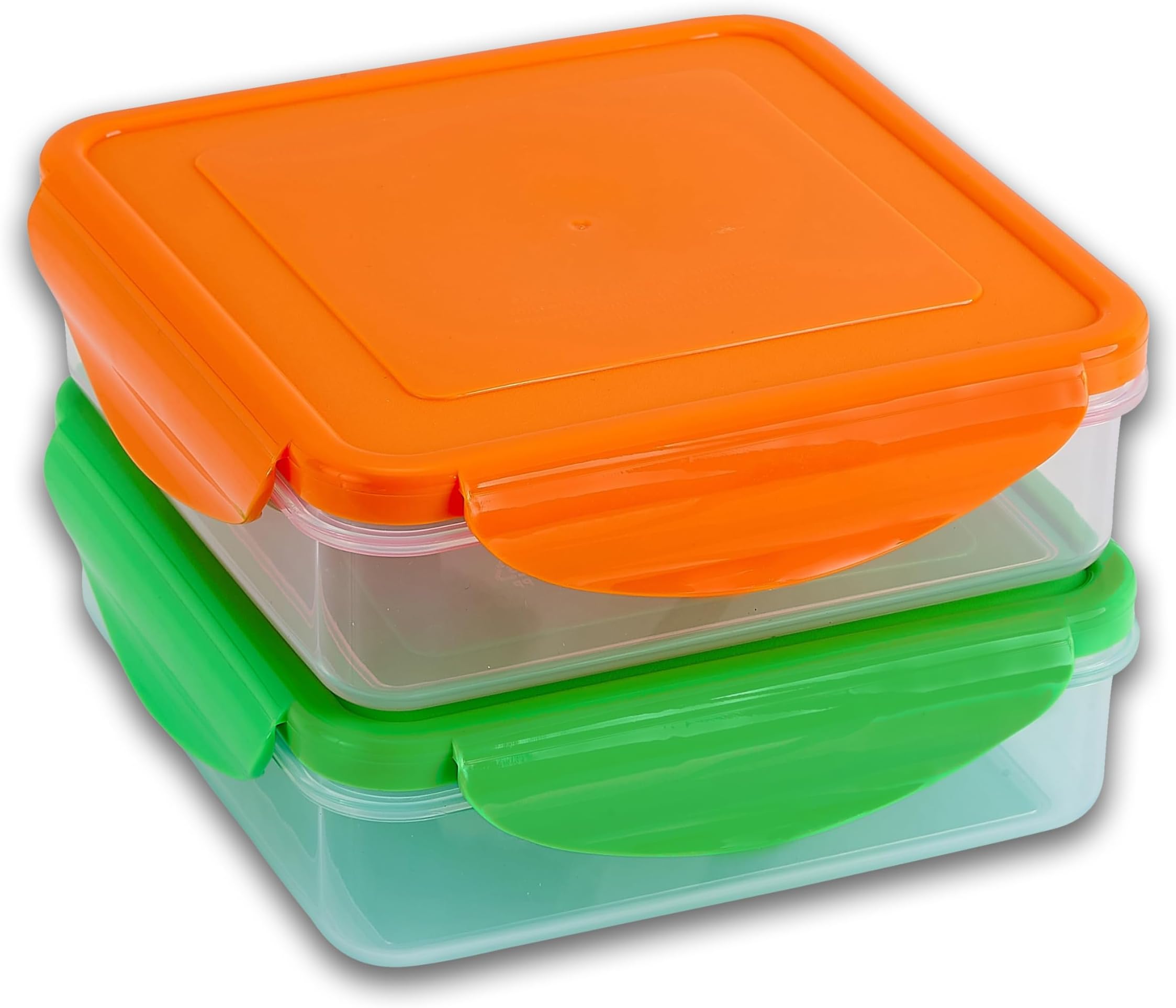 Amazon.com: SnapMate Sandwich containers (Orange, Green, 2 Pack): Home ...
