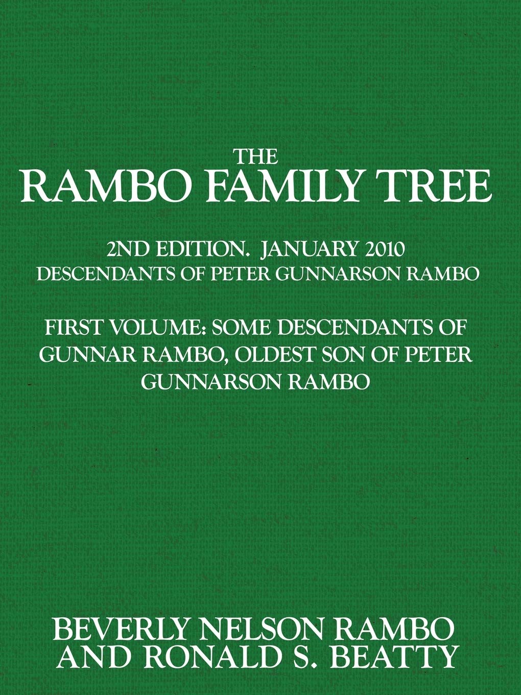 Buy The Rambo Family Tree, Volume 1: Some Descendants of nar Rambo ...