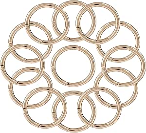 Amazon.com: Unlorspy 20 Pcs Spring O Rings, Zinc Alloy Round Metal ...