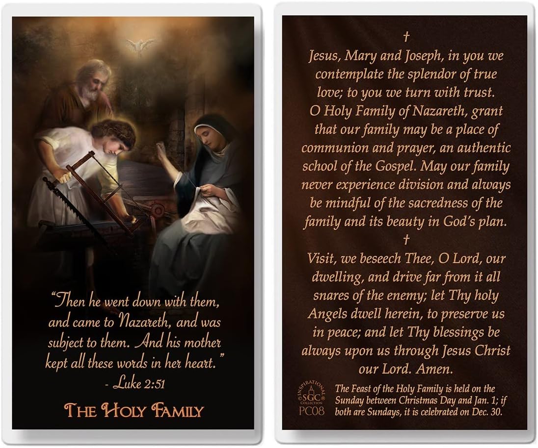 Amazon.com: The Holy Family Laminated Prayer Cards pack of 20 : Office ...