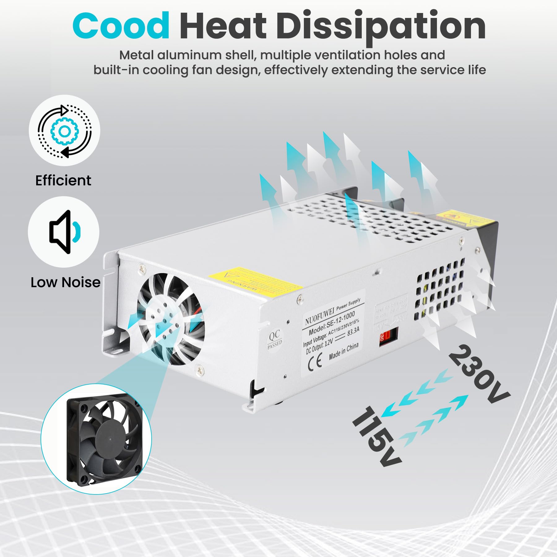 Snapklik.com : New Version 110V AC To 12V DC Converter, DC 12Volt 666A ...