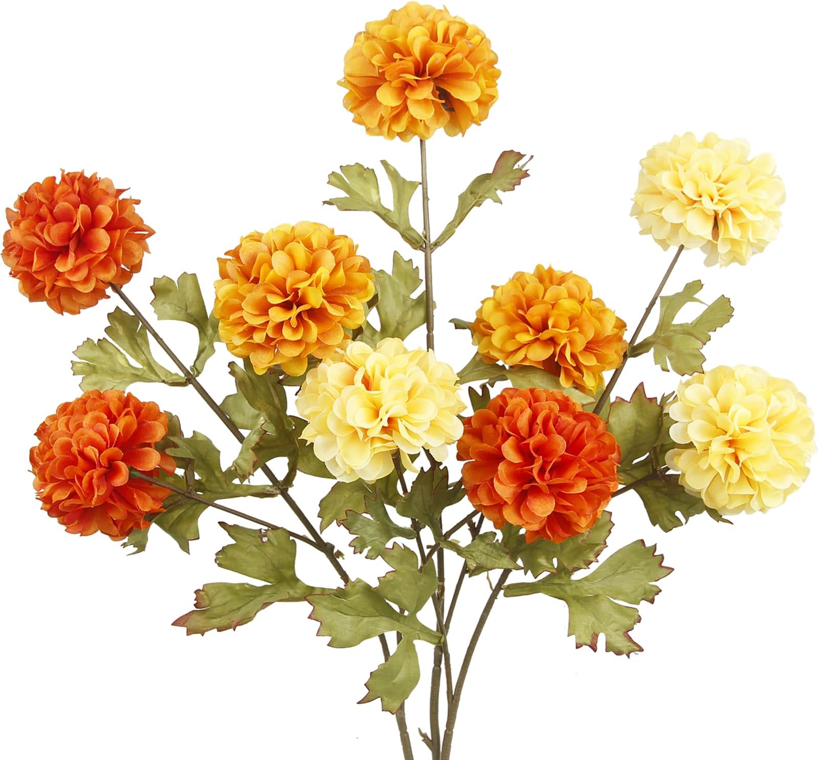 Amazon.com: Thai Artificial Yellow Marigold Bunch, Artificial Flowers ...