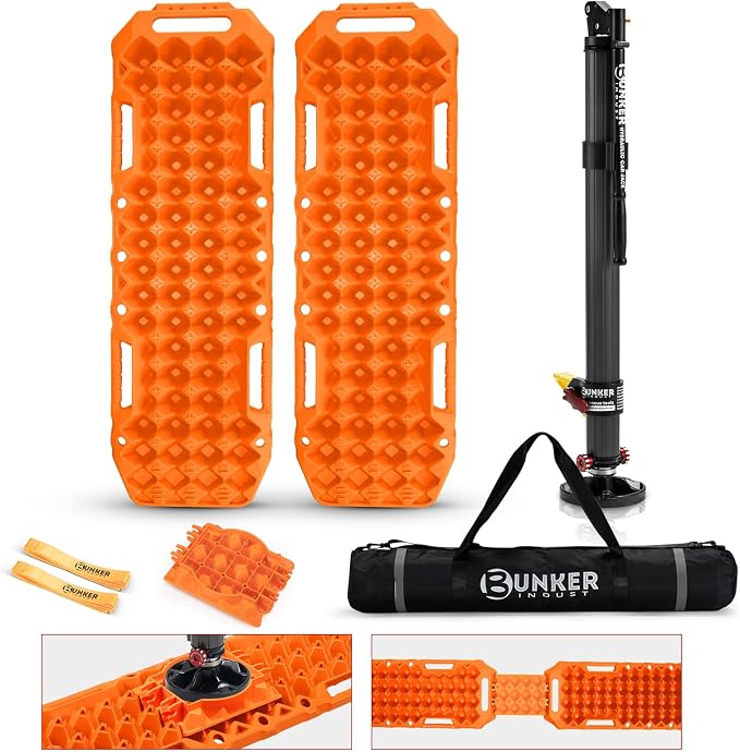 Amazon.com: BUNKER INDUST Pair Traction Boards with Jack Lift Base ...