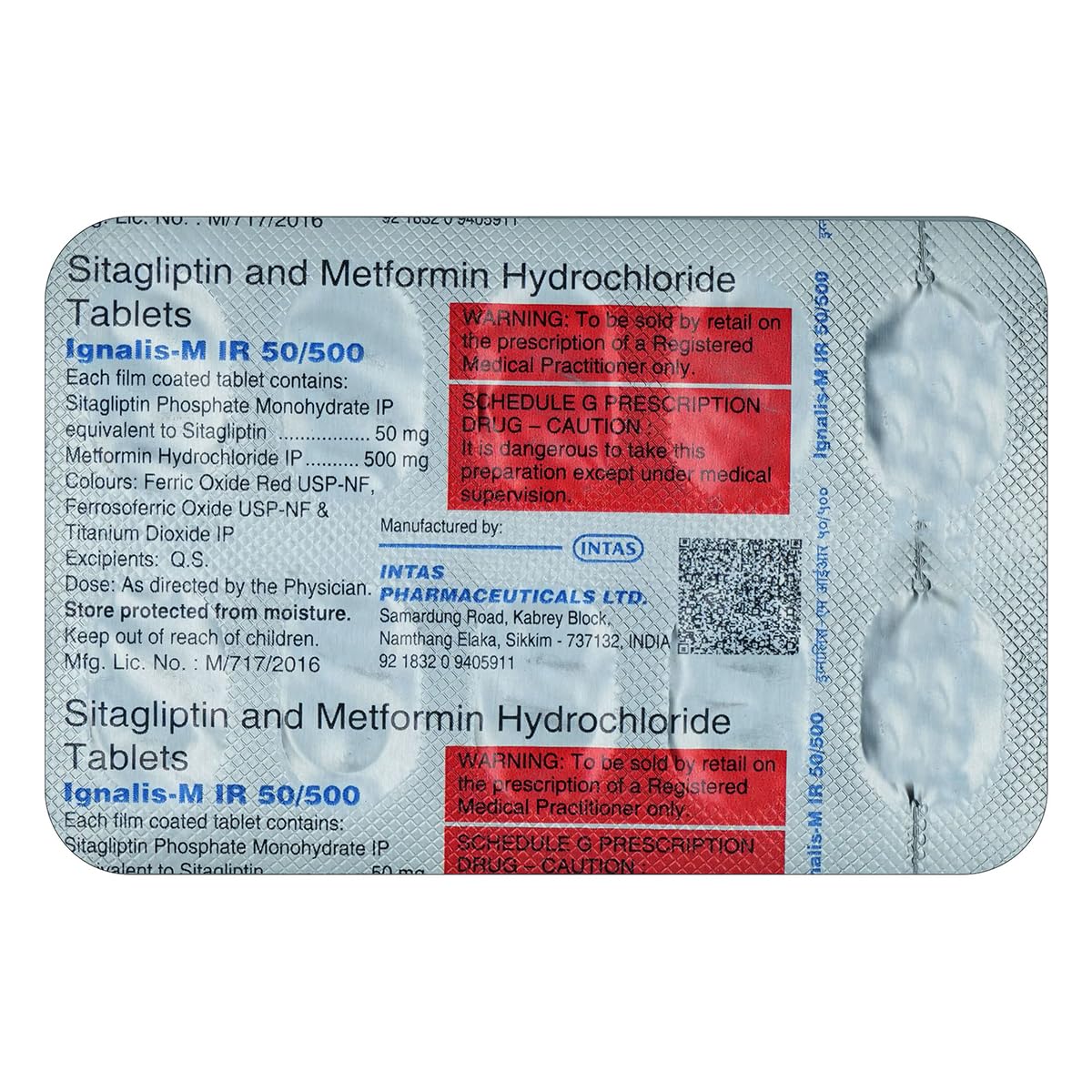 Ignalis-M Ir 50/500 - Strip of 10 Tablets : Amazon.in: Health ...