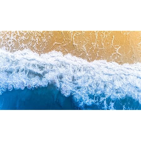 Amazon.com: Romantic Blue Ocean Wall Stickers, Beach Wave Scene Wall ...