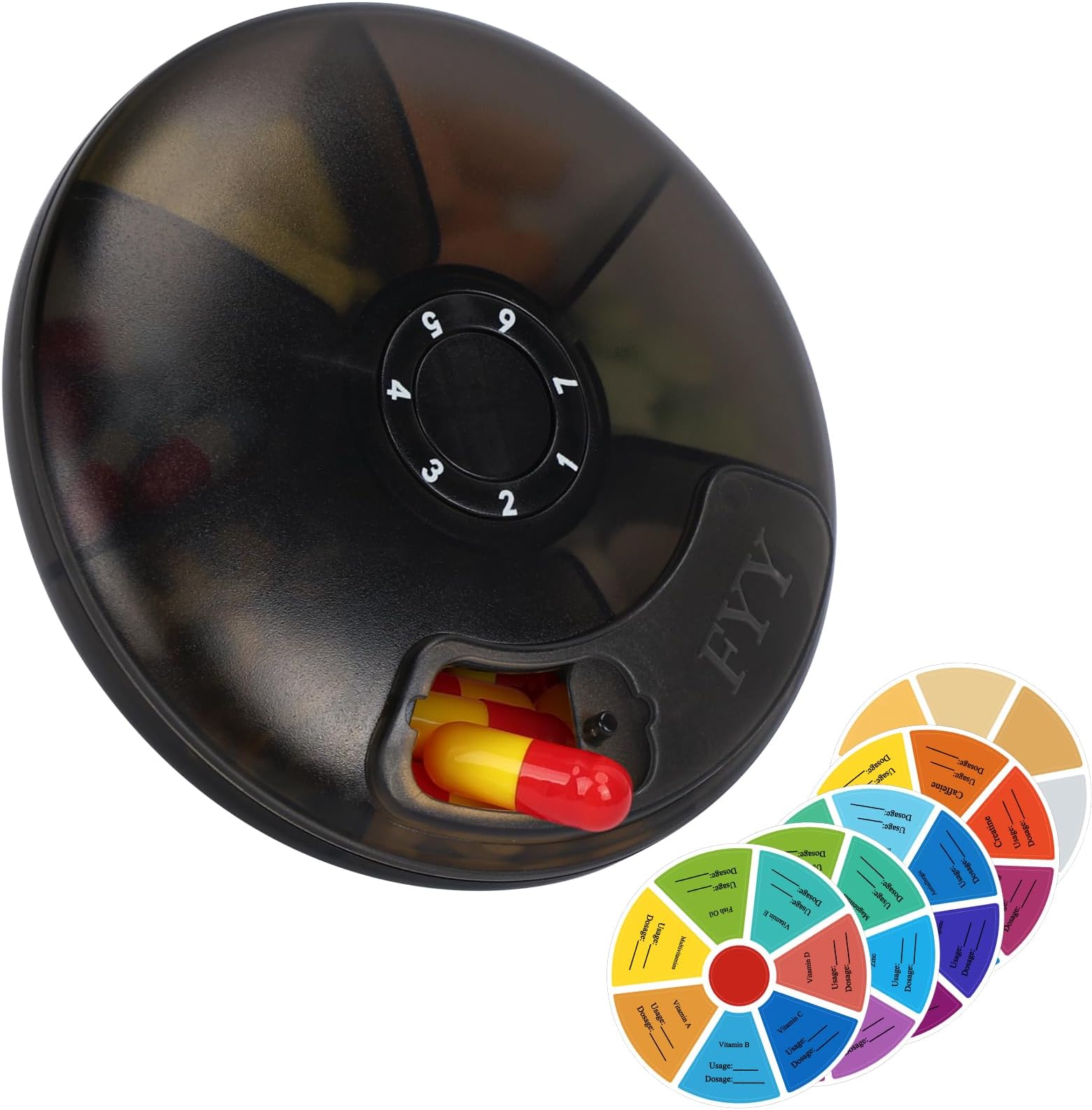Amazon.com: Creative Portable Mini 7 Day Weekly Circular Shape Rotary ...