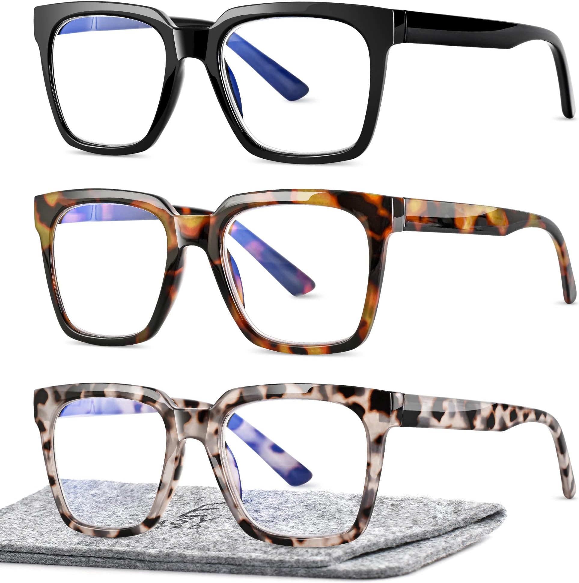 Amazon.com: HAPJOYS Reading Glasses for Women +2.50 Blue Light Blocking ...