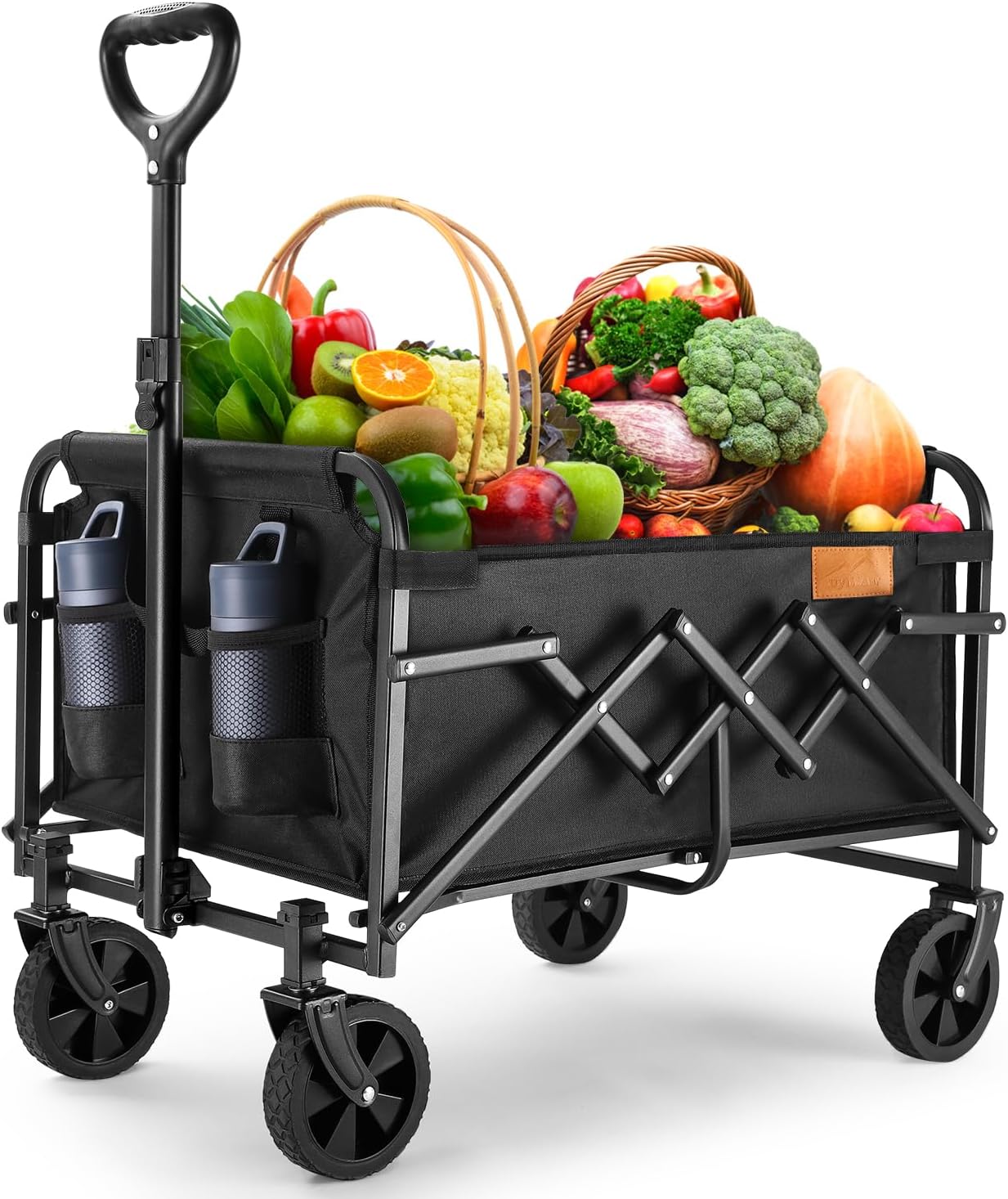 Amazon.com: Olymmons Collapsible Foldable Utility Wagon Carts for Heavy ...