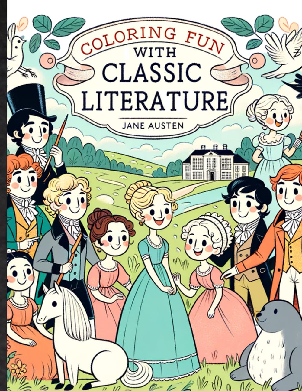 Coloring Fun with Classic Literature Jane Austen. Pride and Prejudice ...