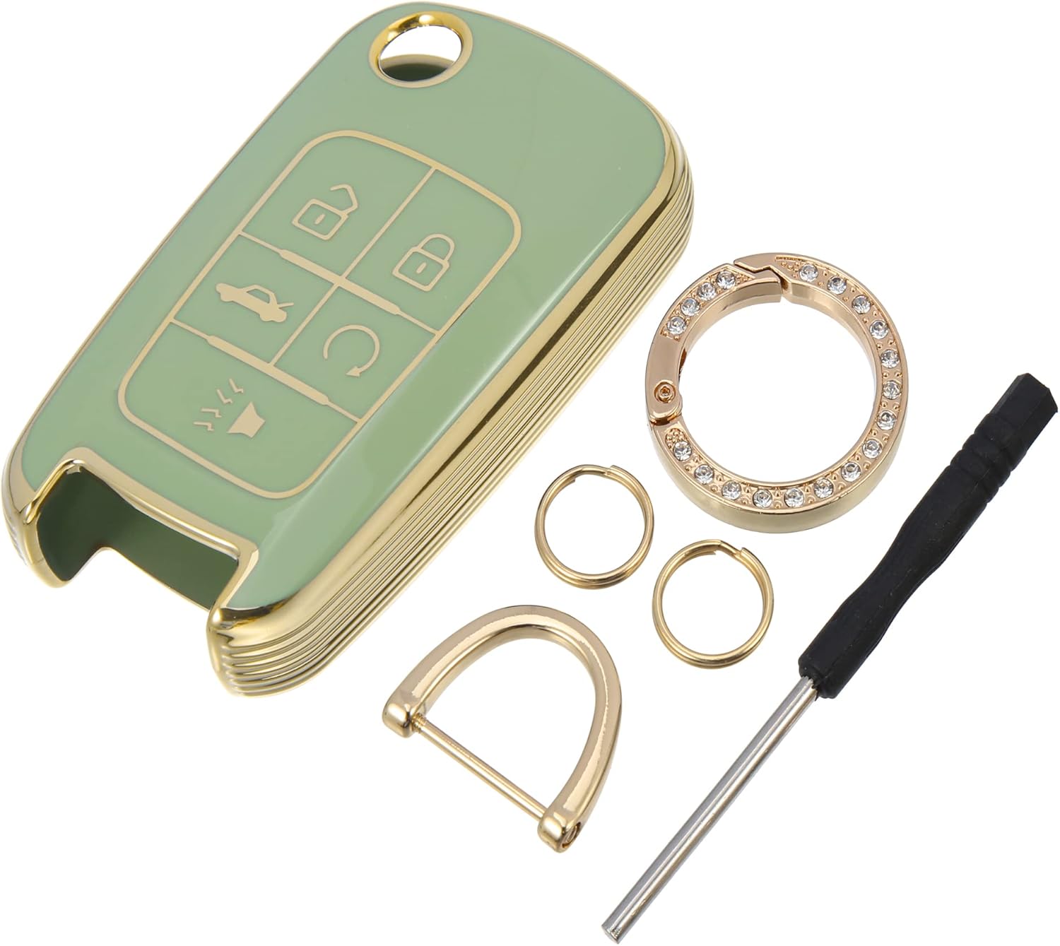 Amazon.com: X AUTOHAUX 1 Set 4 Button TPU Smart Keyless Entry Remote ...
