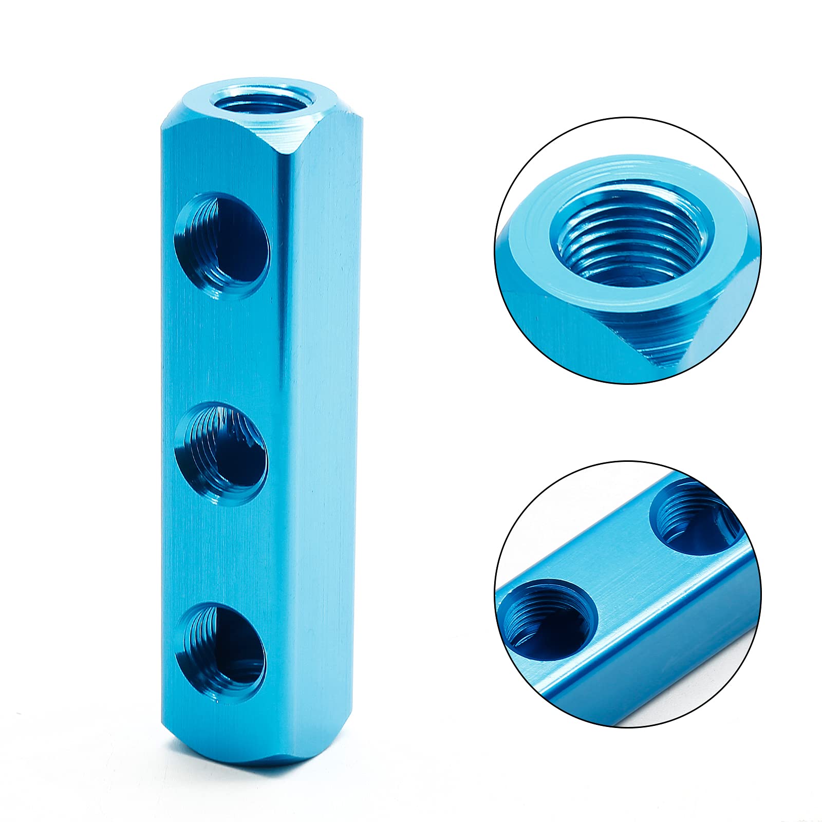 Snapklik.com : PHITUODA 1/2" 3 Ways 6 Ports Air Hose Inline Manifold ...