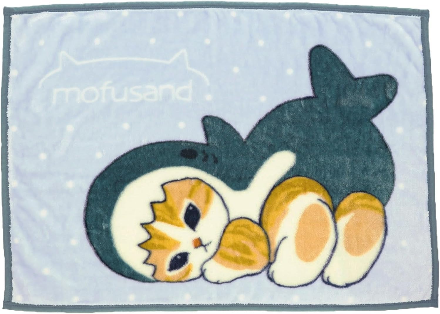 Amazon｜[丸眞] ひざ掛け すりすりサメにゃん 14モフサンド 約H70×W100cm｜ひざ掛け・ハーフケット オンライン通販
