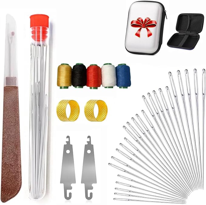 Amazon.com: Indefinitely Big Eye Steel Needles for Hand Sewing, 2025 ...