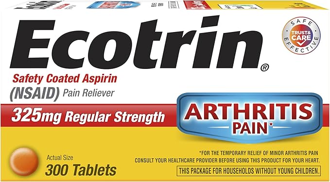 Amazon.com: Ecotrin Regular Strength Aspirin, Arthritis Pain Relief ...
