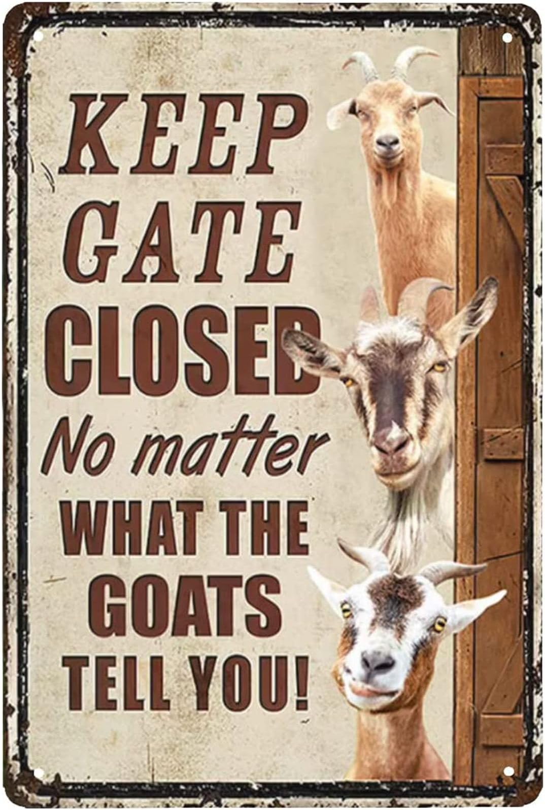 Amazon.com: CROSSWALKS Goat Crossing 12" X 12" Aluminum Sign (X195 ...