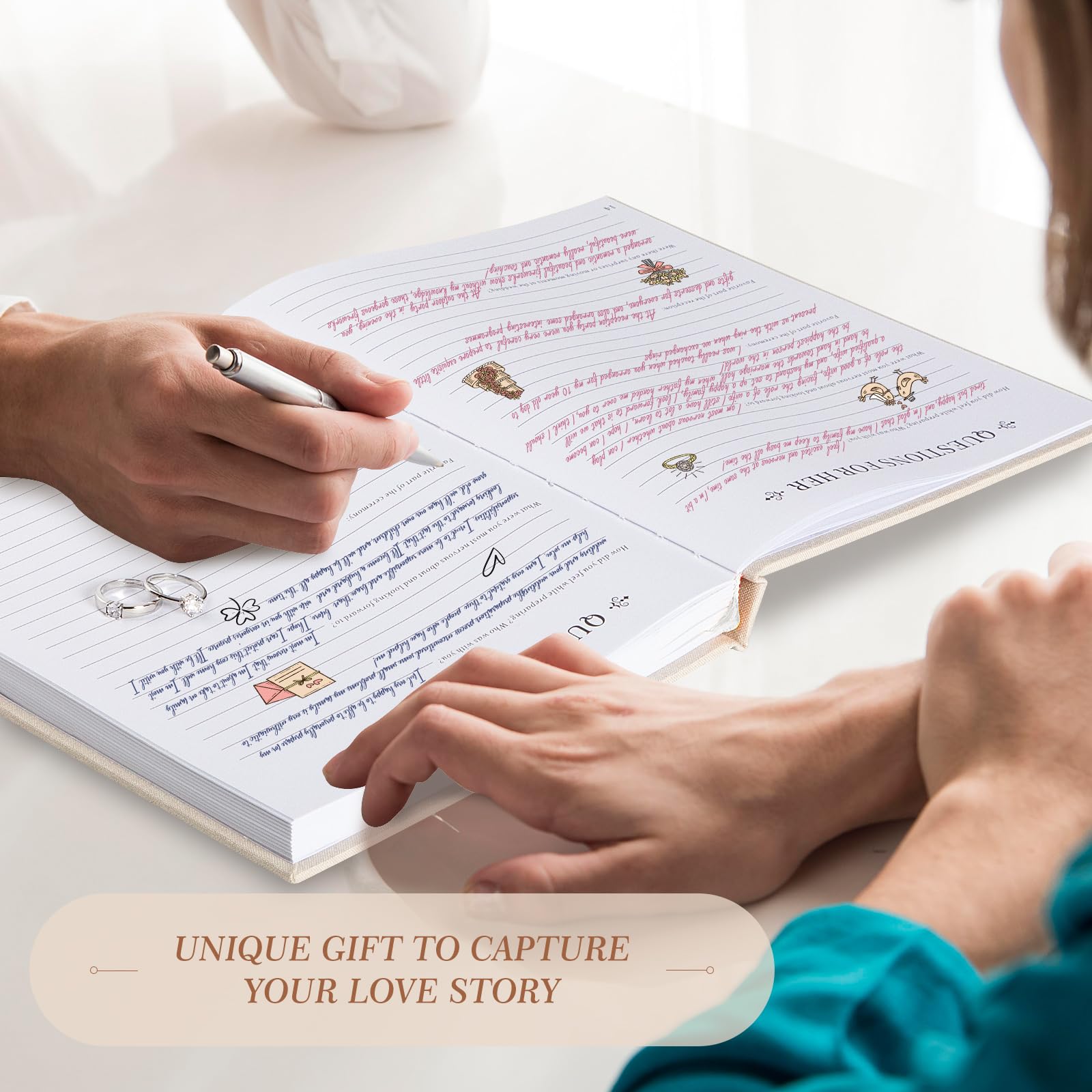 Snapklik.com : Wedding Anniversary Journal Book, Linen Dating 1st To ...