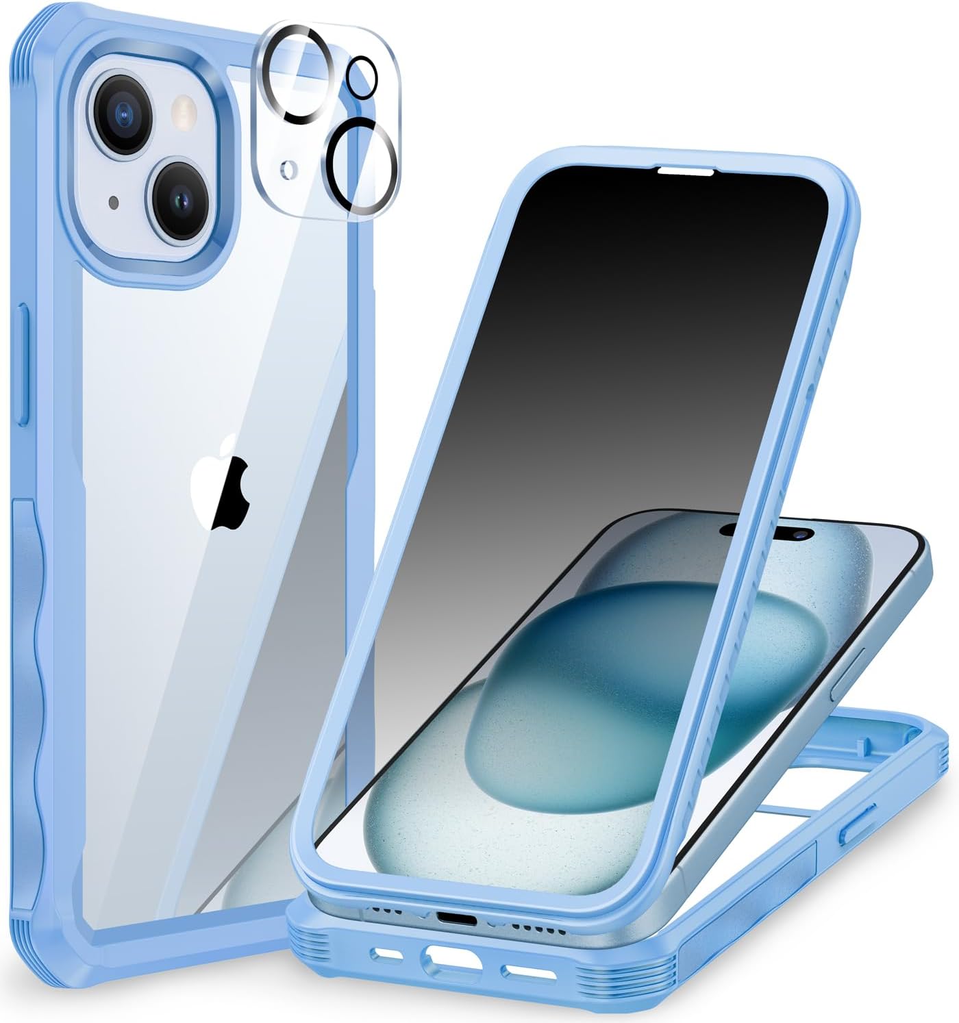 Amazon.com: CENHUFO for iPhone 15 Case, Privacy Phone Cover with Built ...