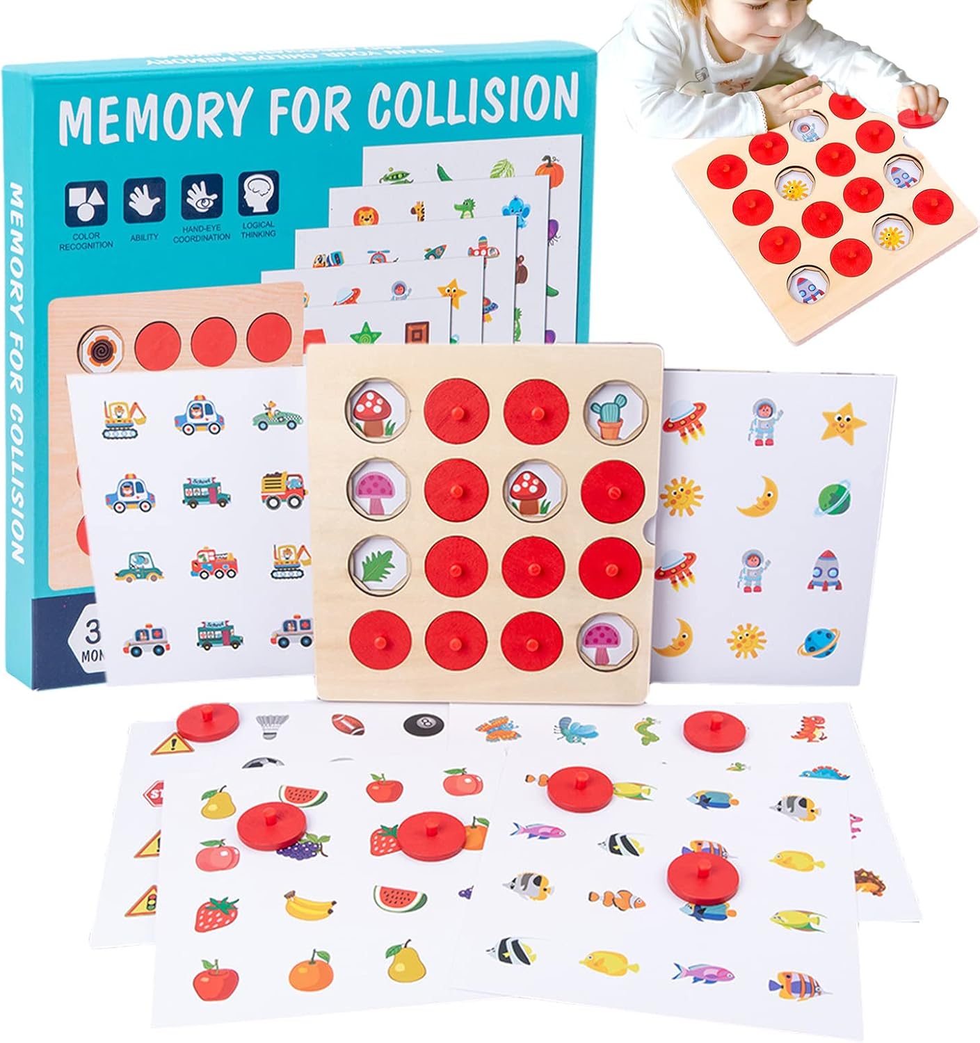 Gioco di scacchi di memoria, giochi di abbinamento da tavolo per ragazze, gioco di memoria per i ...