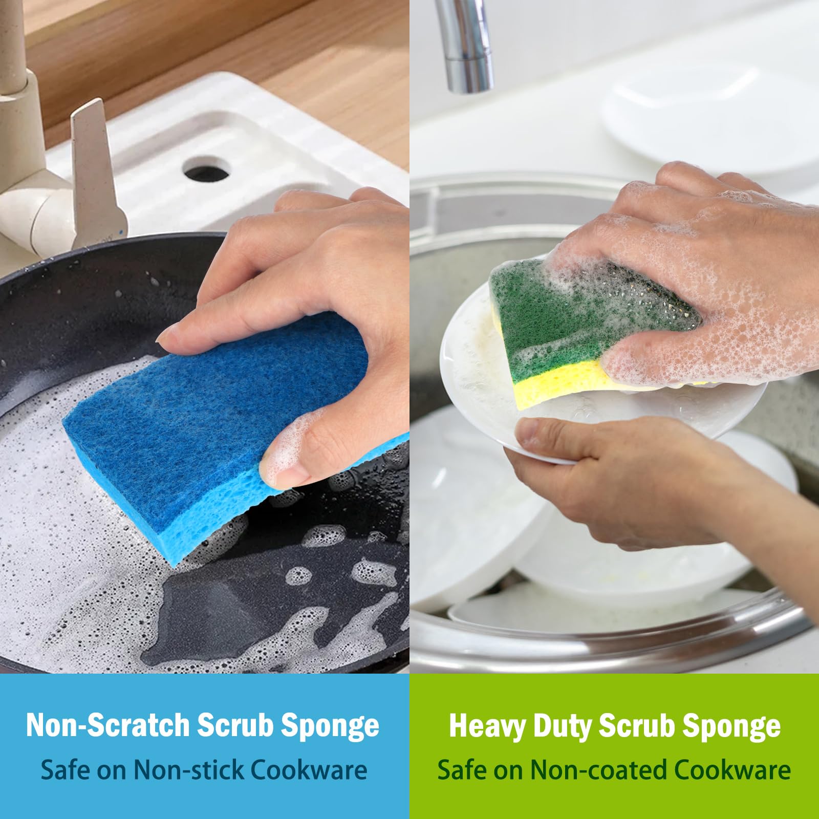 Snapklik.com : Sponges Kitchen, Scrub Sponges-48Count, Sponge For ...