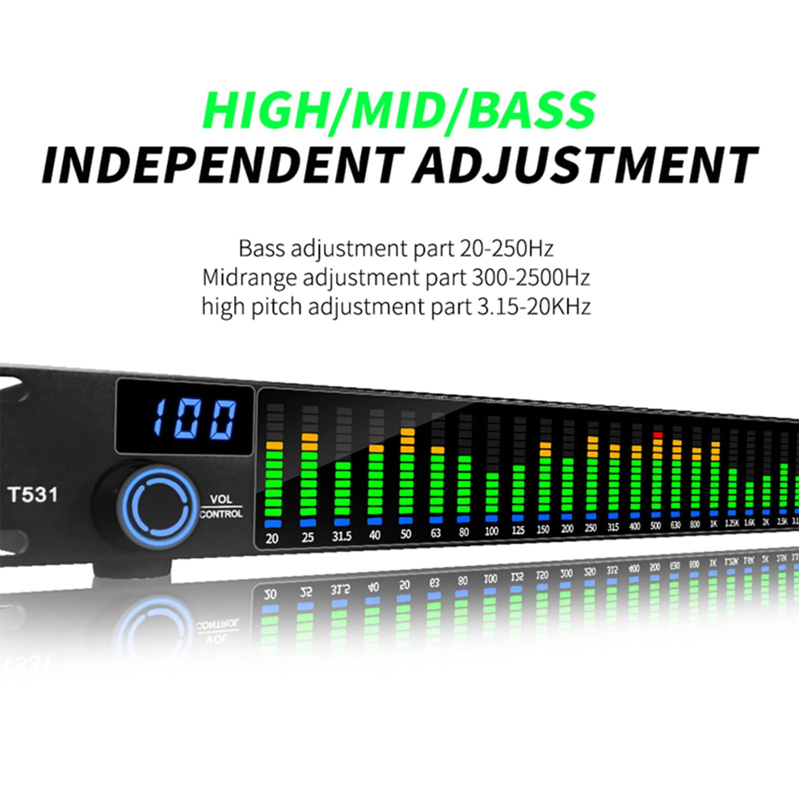 EMB EQB75 Dual 10 Band Stereo Equalizer Spectrum Display EMB Dual 10 ...