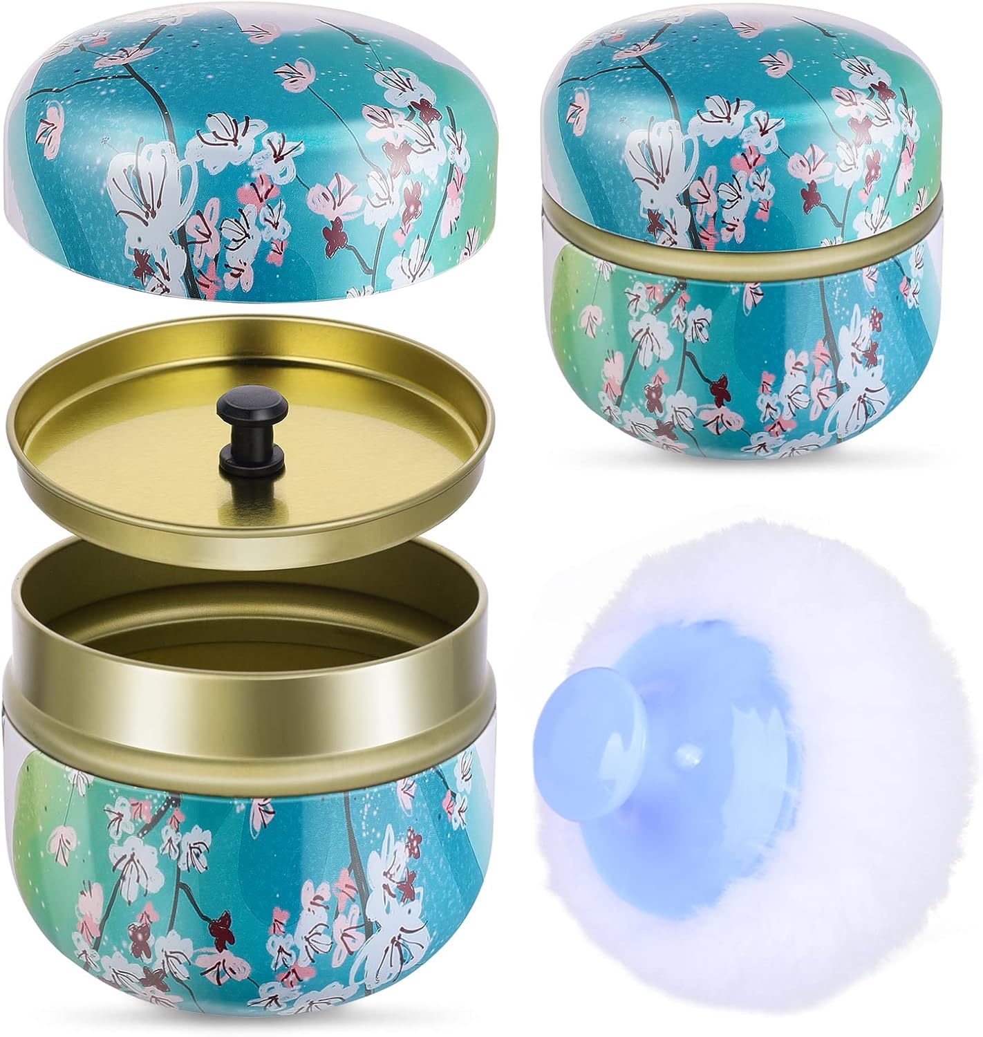 Amazon.com: Sibba Powder Case with Powder Puff for Body Powder Empty ...