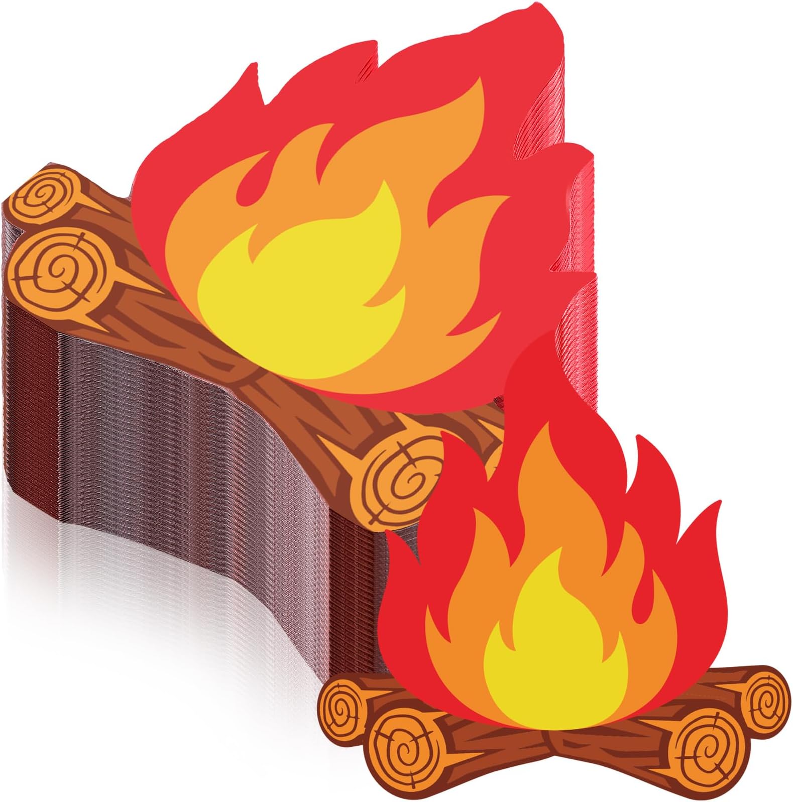 Amazon.com: Crtiin 100 Pcs Camping Fire Paper Napkin Disposable Napkin ...