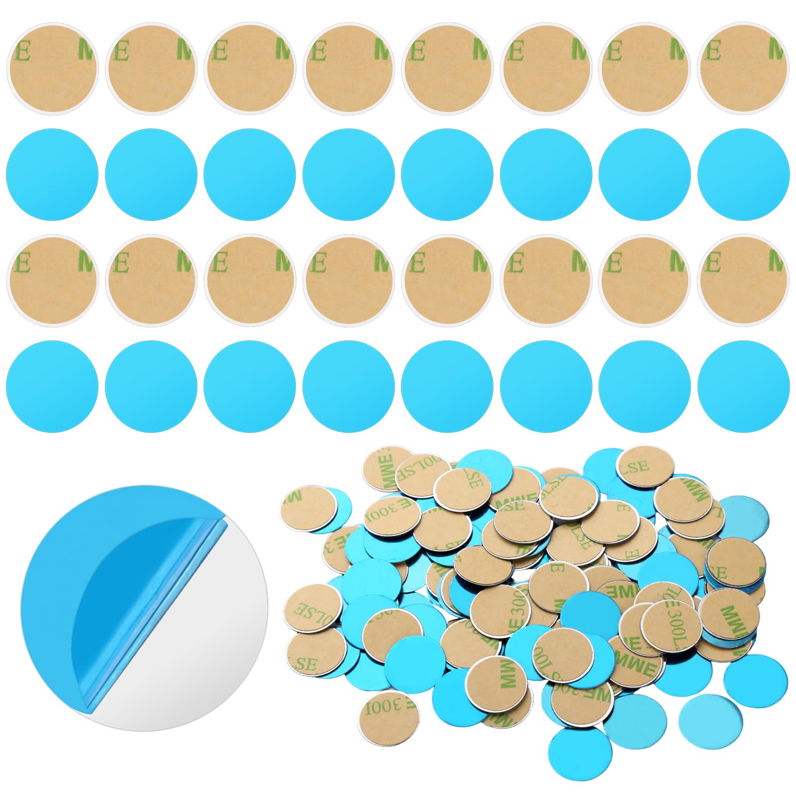 RISF Pack of 120 Self-Adhesive Metal Plates, Metal Plate for Magnets ...