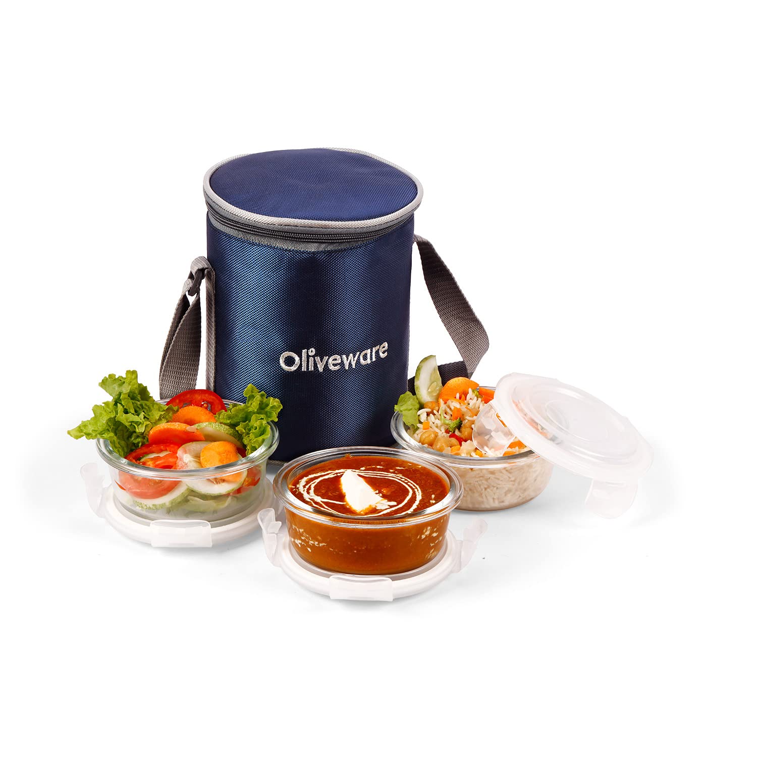 SOPL-OLIVEWARE Pebble Glassware Lunchbox, Borosilicate Glass, Microwave ...