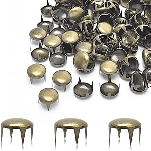 Amazon.com: 200pcs 12mm Round Dome Rivets Spike Studs Spots Nailhead ...