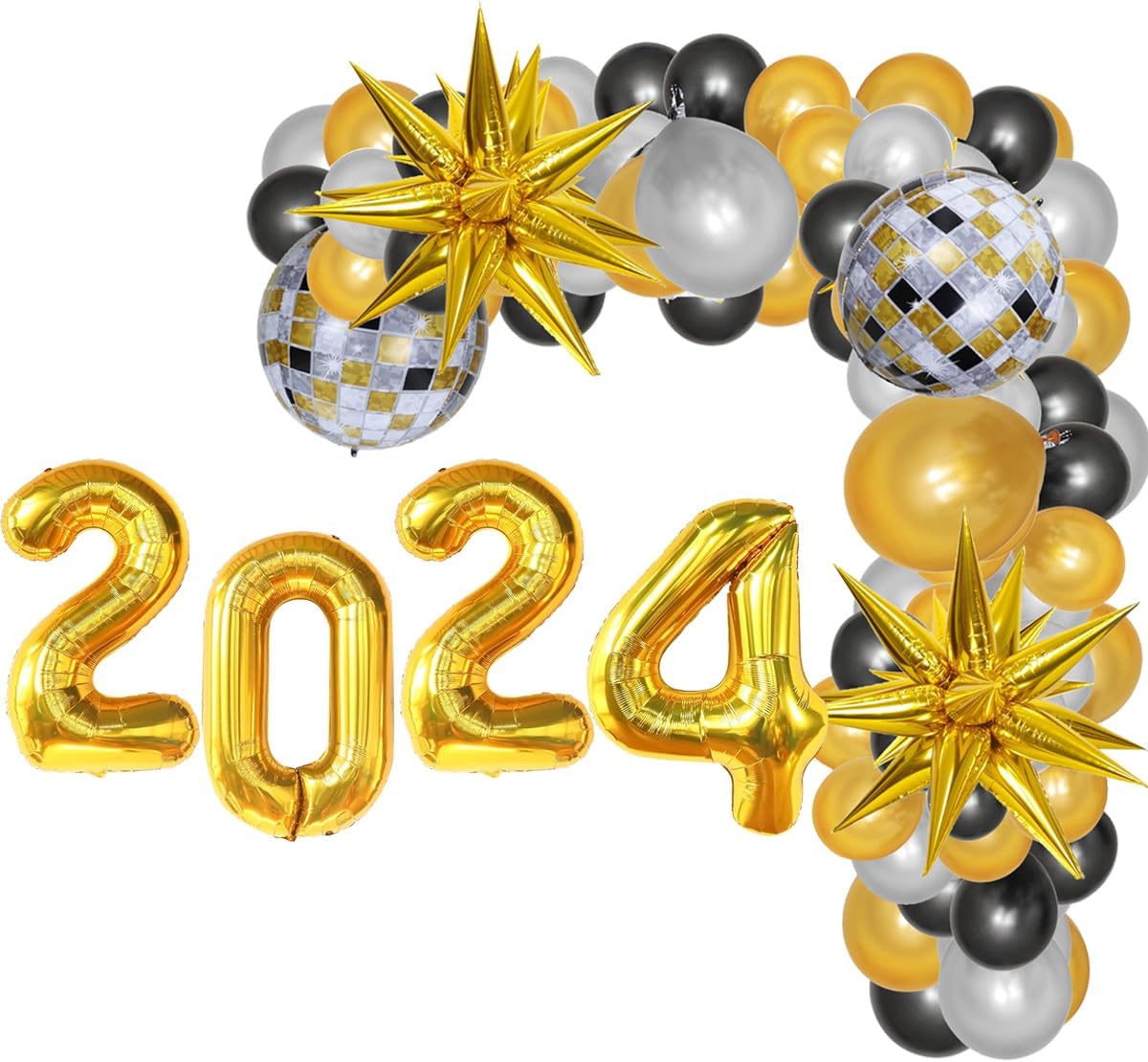 Amazon.com: Graduation Party Decorations Gold Class of 2024 Graduation ...