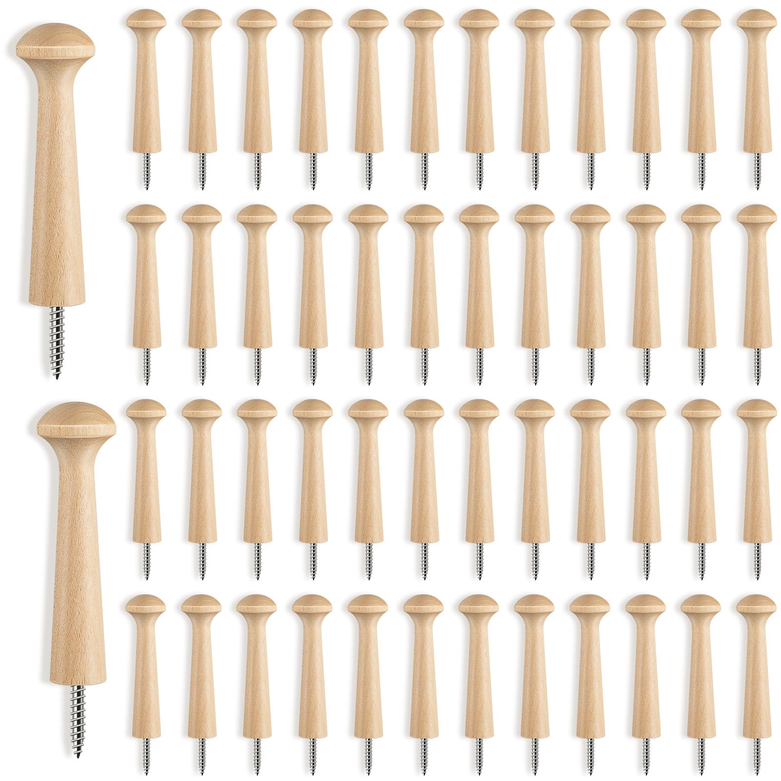 Amazon.com: Jetec Wooden Shaker Peg Wood Screw-on Shaker Pegs 2.9 Inch ...