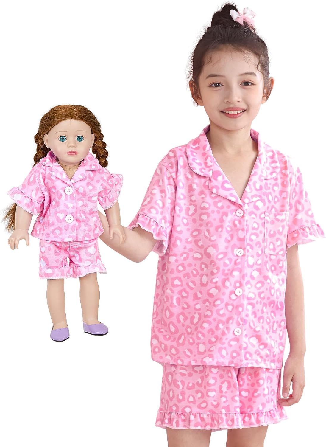 Amazon.com: ICOSY Matching Doll & Girls Pajamas Set for Kids Pajamas 2 ...