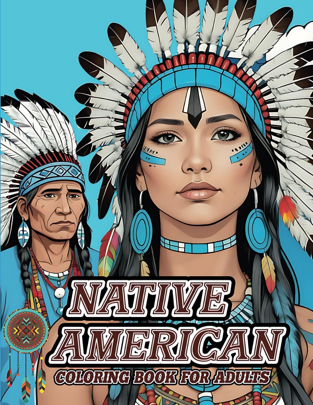 Amazon.com: NATIVE AMERICAN: Coloring Book for Adults with Portraits of ...