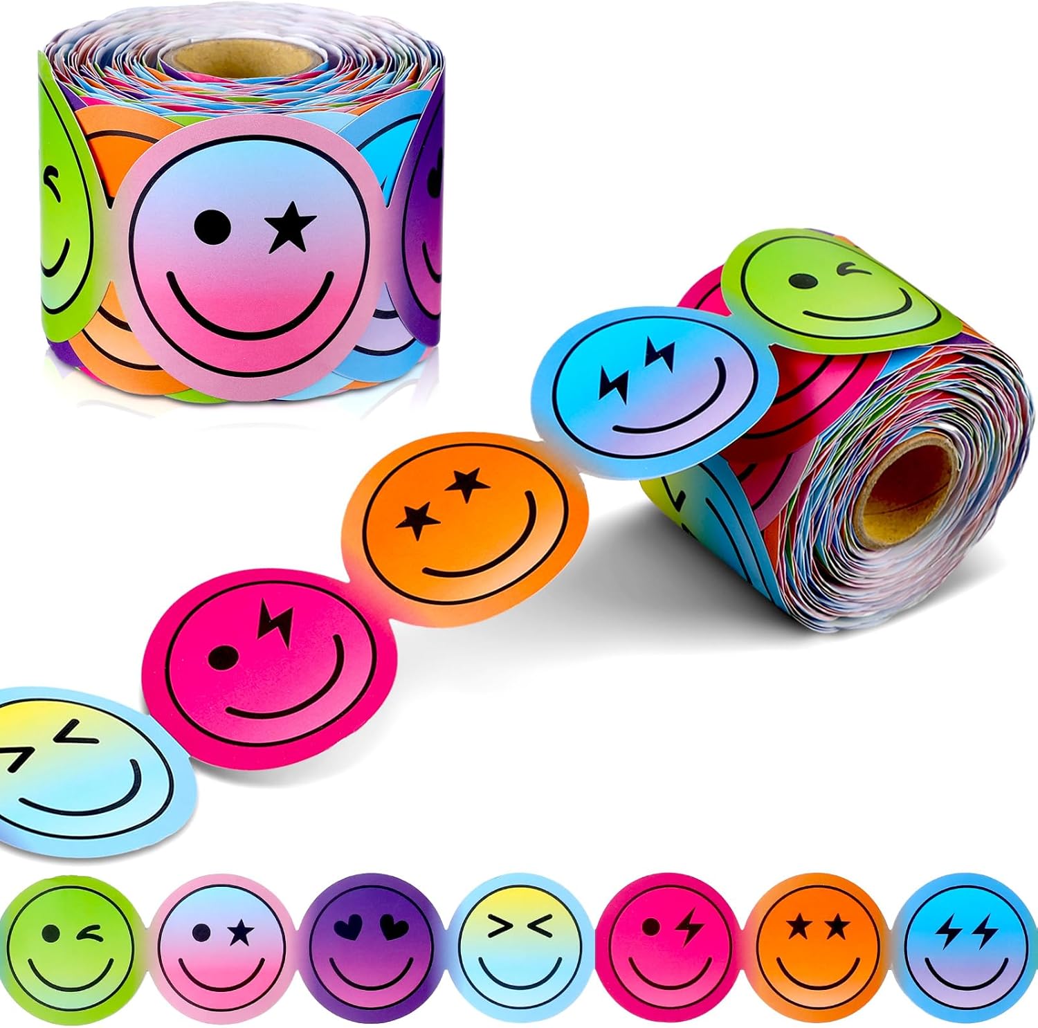 Amazon.com: Zonon 65 Feet Happy Face Bulletin Board Border Colorful ...