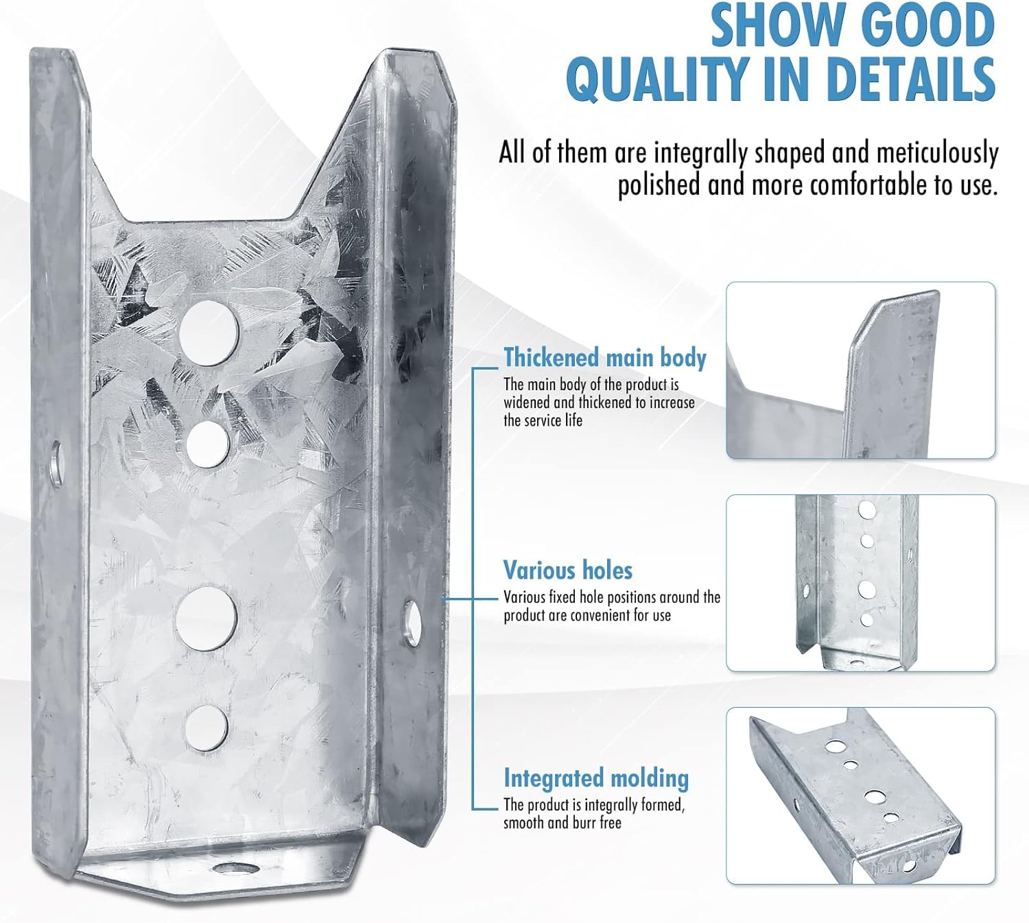 Snapklik.com : LukLoy 20 Pack 2x4 Brackets For Wood Rail, Fence ...